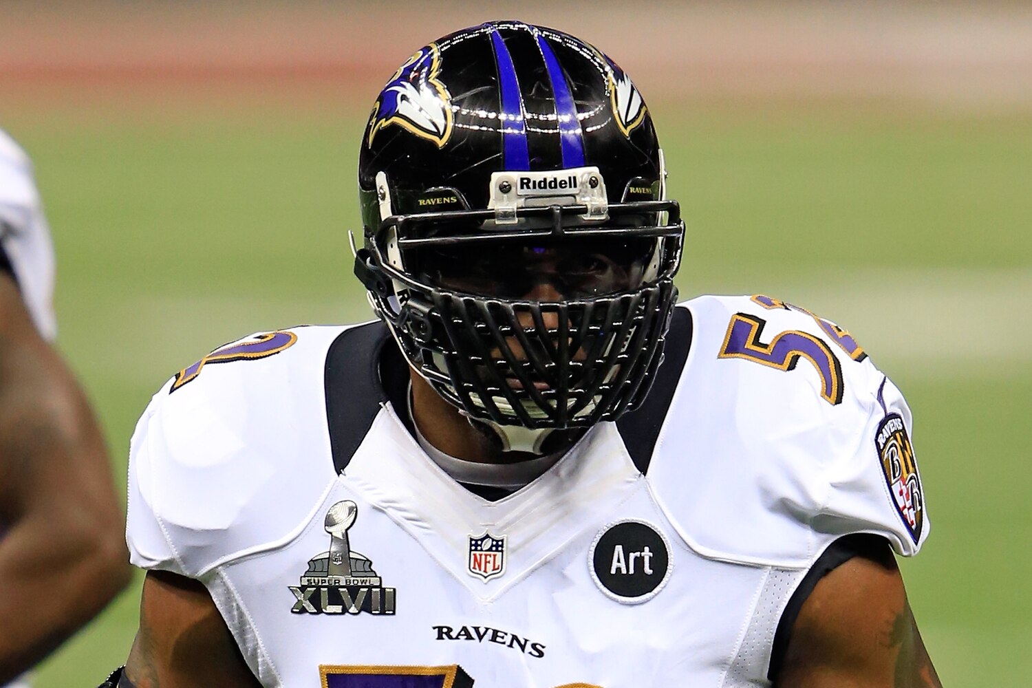 Ray Lewis Facemask Breaking Down Ravens Stars Frightening Helmet Bleacher Report