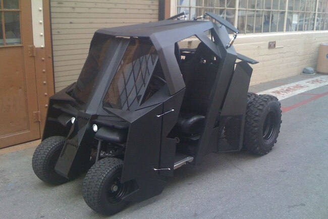 Batmobile golf cart | Golf carts, Batmobile, Custom golf carts