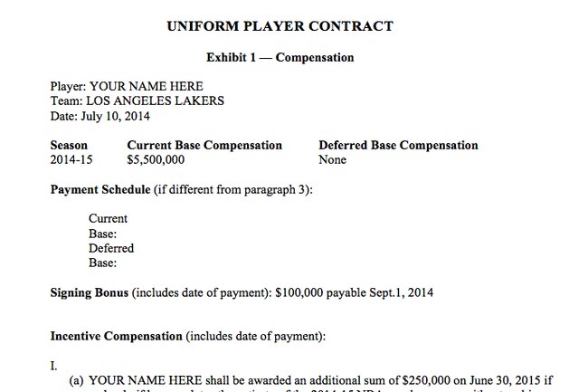What Does an NBA Free-Agency Contract Look Like? | Bleacher Report