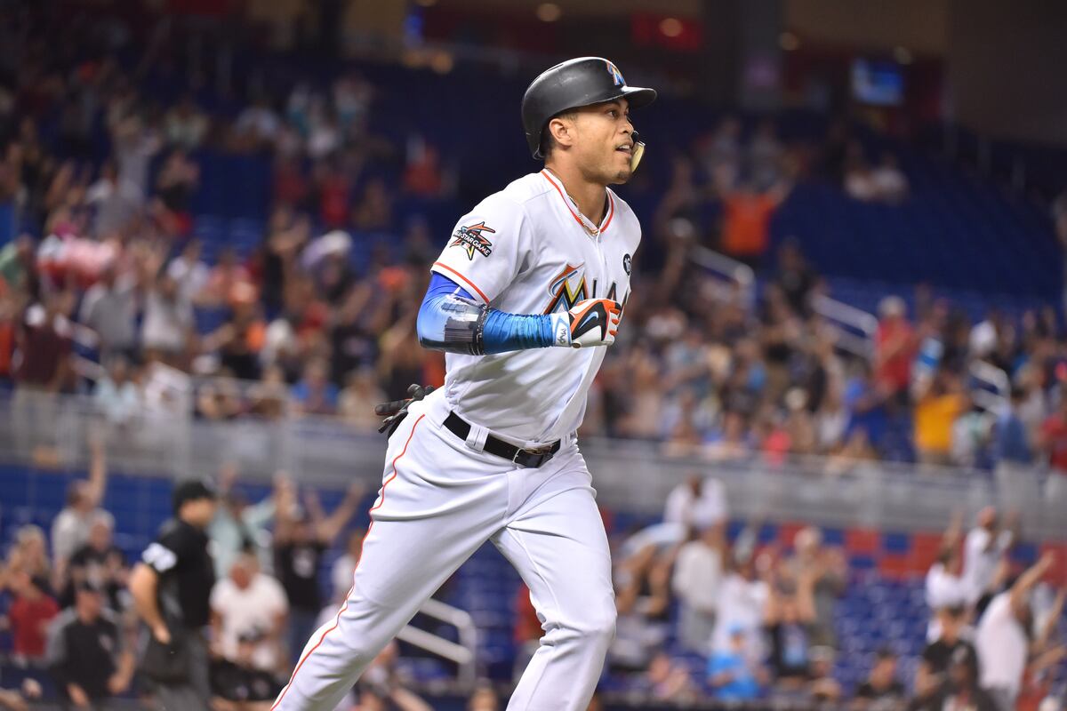 Giancarlo Stanton Holds Record for Most HR in Single Season in Marlins ... Giancarlo Stanton Holds Record for Most HR in Single Season in Marlins ...