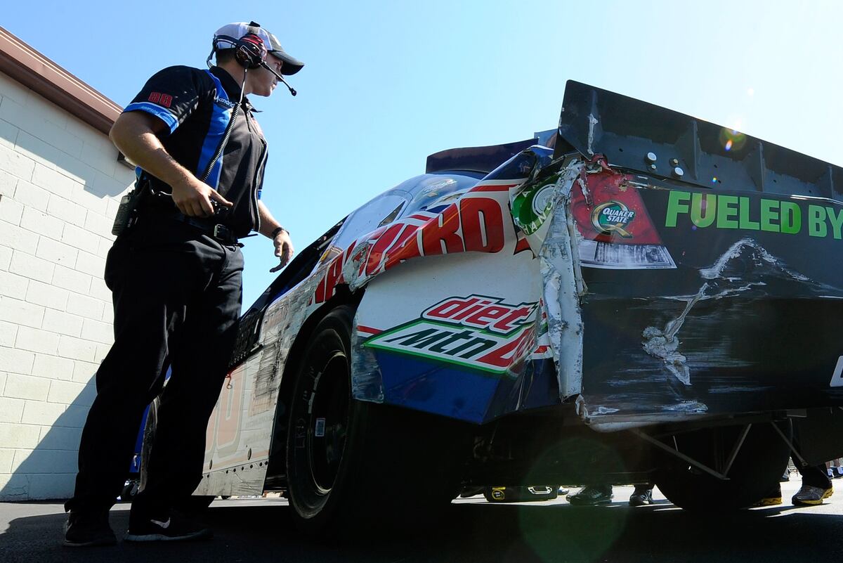 Dale Earnhardt Jr. Wrecks His Winning Car at Michigan and Maybe Chance ...