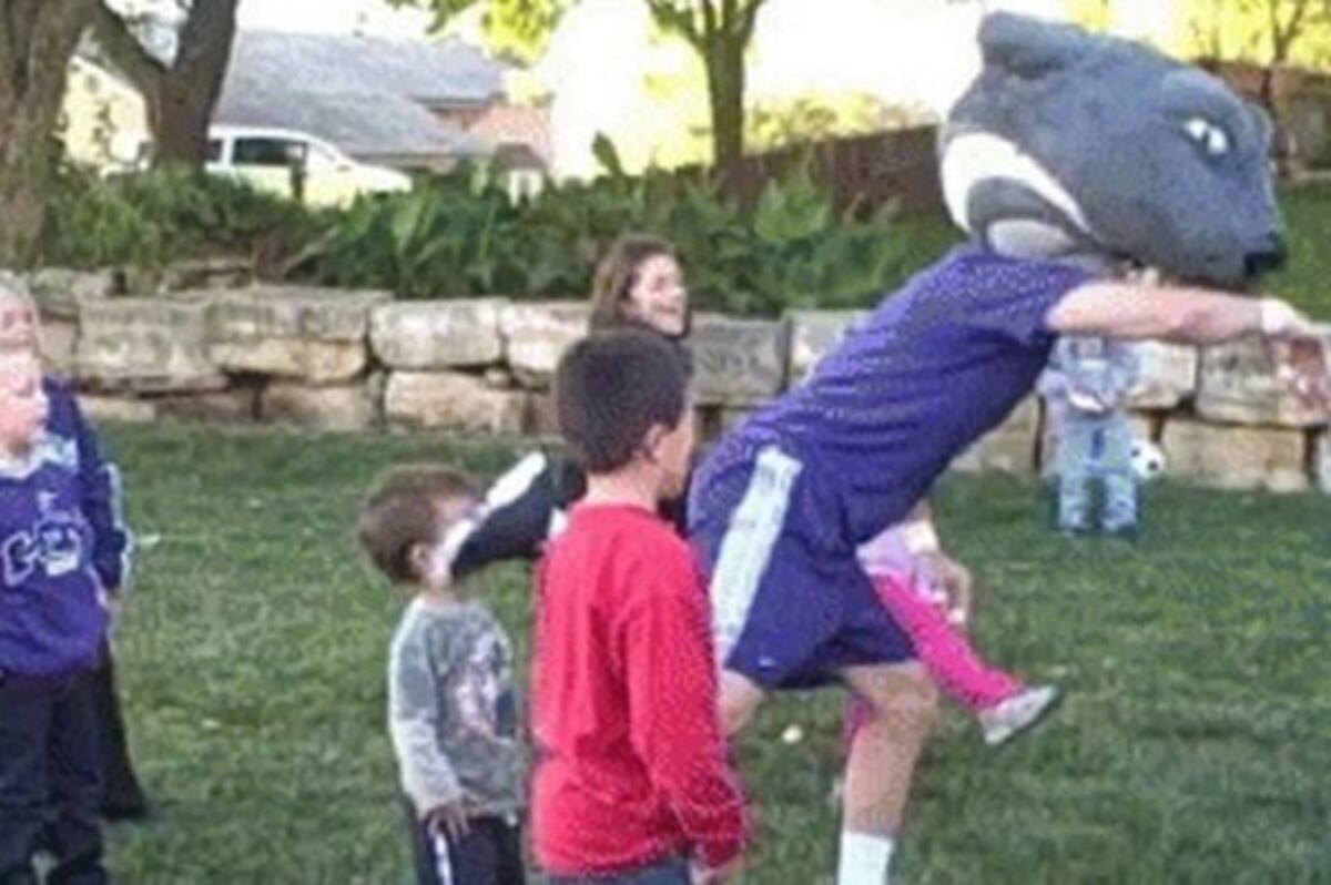 Kansas State Mascot Does a Little Dance, Kicks Kid in Face | News ...