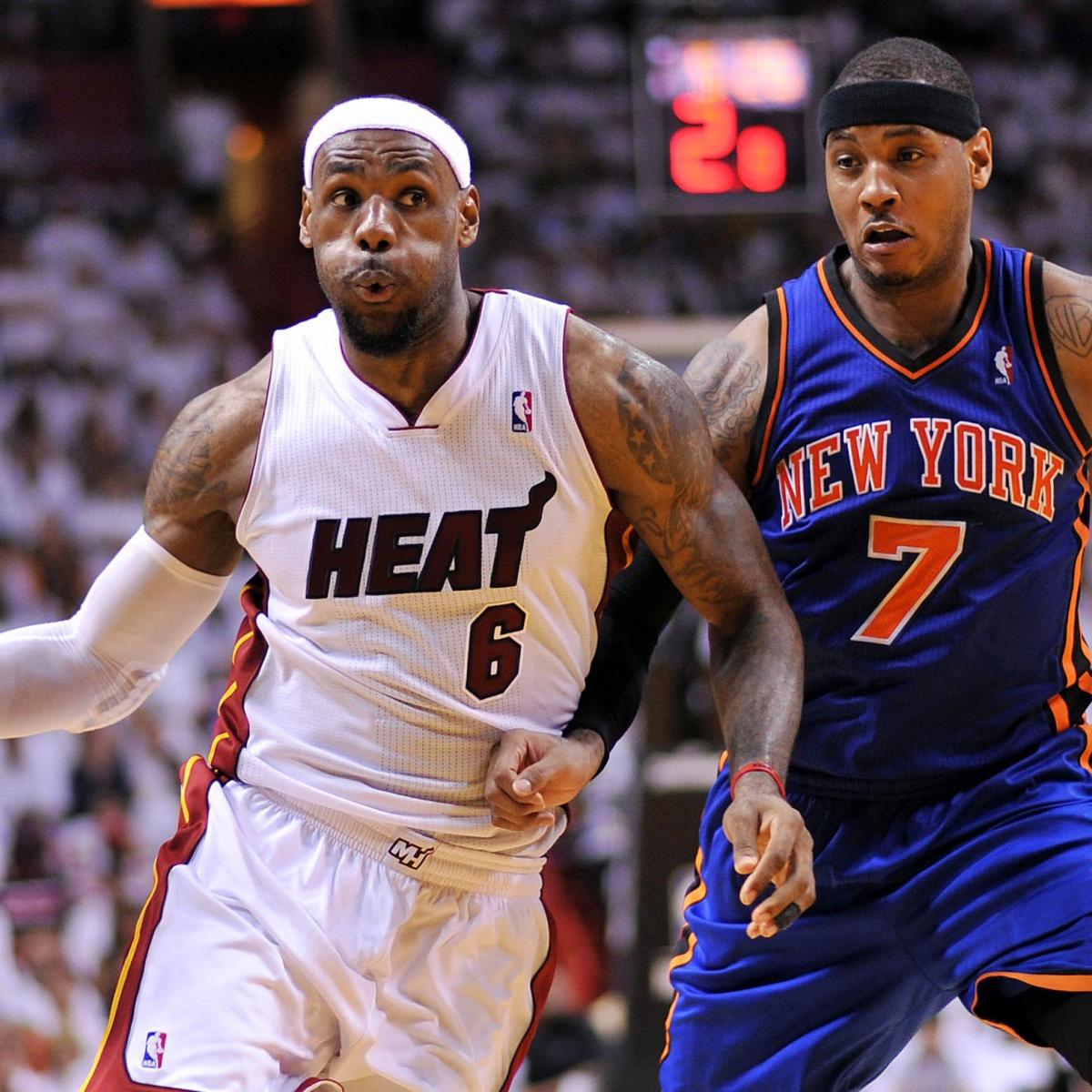 Updated Carmelo Anthony vs. LeBron James Tale of the Tape | News ... Updated Carmelo Anthony vs. LeBron James Tale of the Tape | News ...