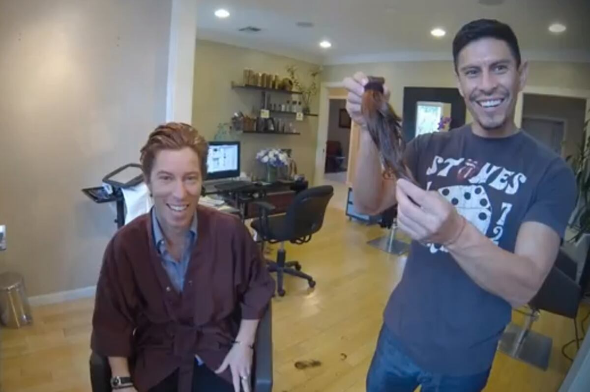 Shaun White Cuts Famous Red Hair in Goodwill Haircut for Charity | News ...