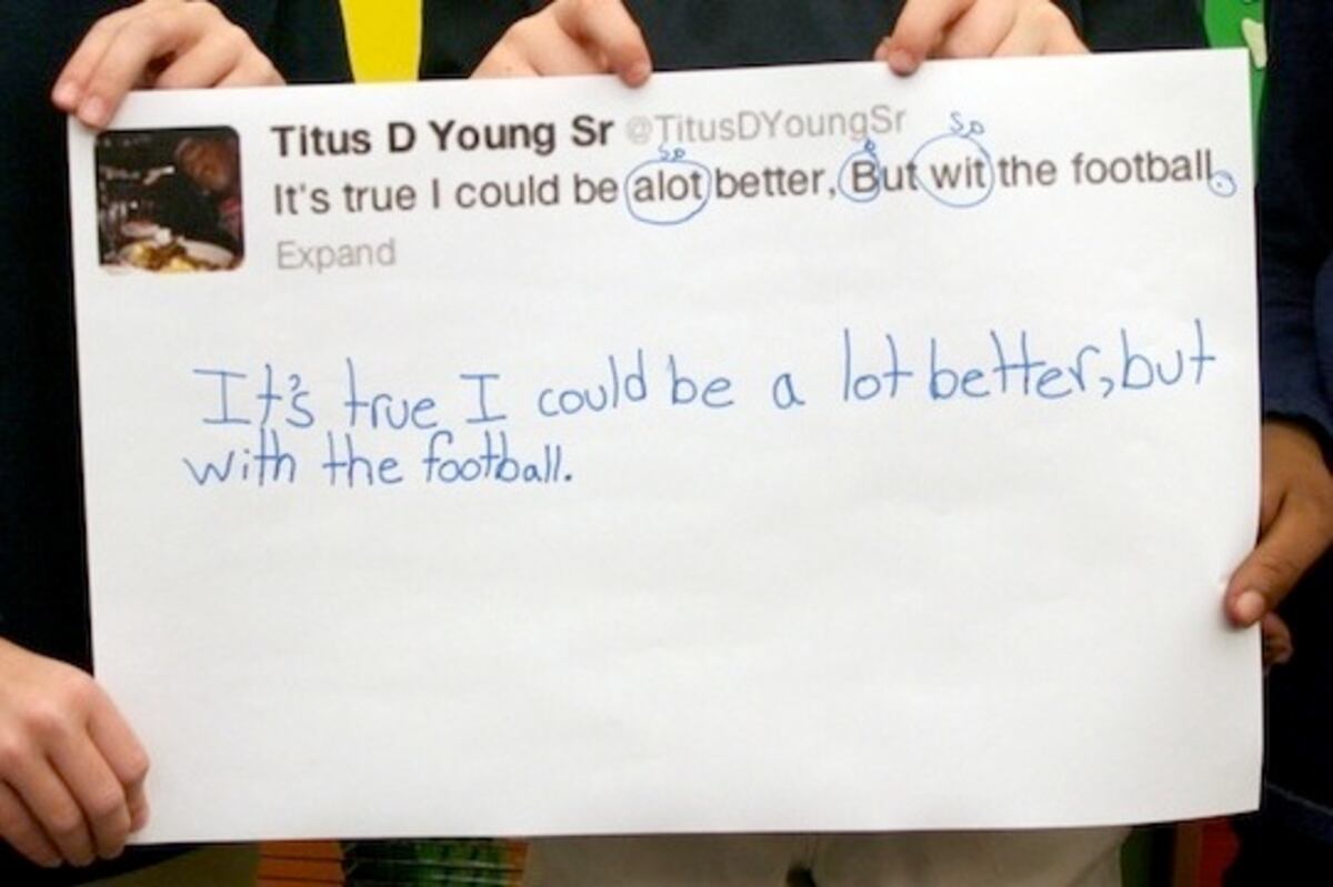 NFL Players' Tweets Receive Hilarious Second-Grade Corrections | News ...