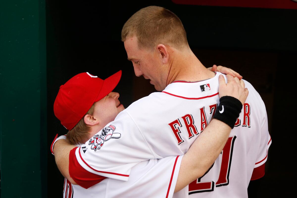 Reds' Resident Hero Todd Frazier Slams Home Run for Batboy Ted Kremer ...