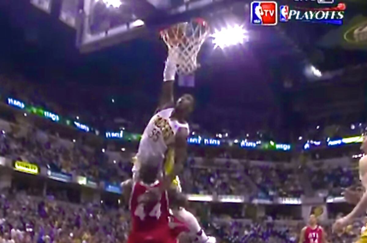 Roy Hibbert Dunks All over Ivan Johnson's Face | News, Scores ...