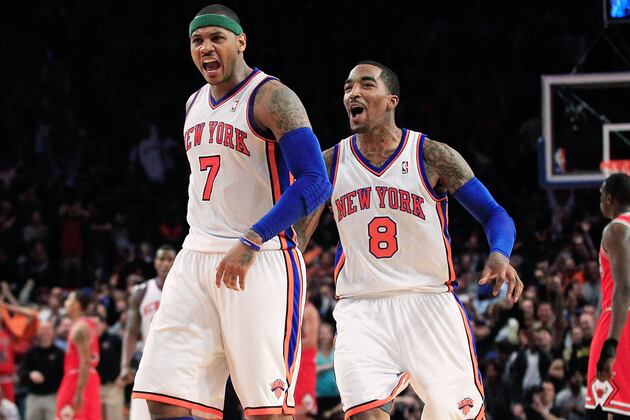 Carmelo Anthony Rushes to J.R. Smith's Defense over Rihanna, Focus ...