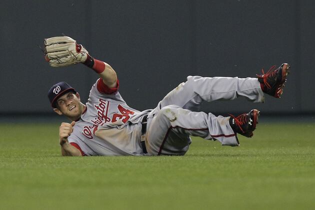 Watch Bryce Harper Make Diving Grab to Preserve Nationals Win ...