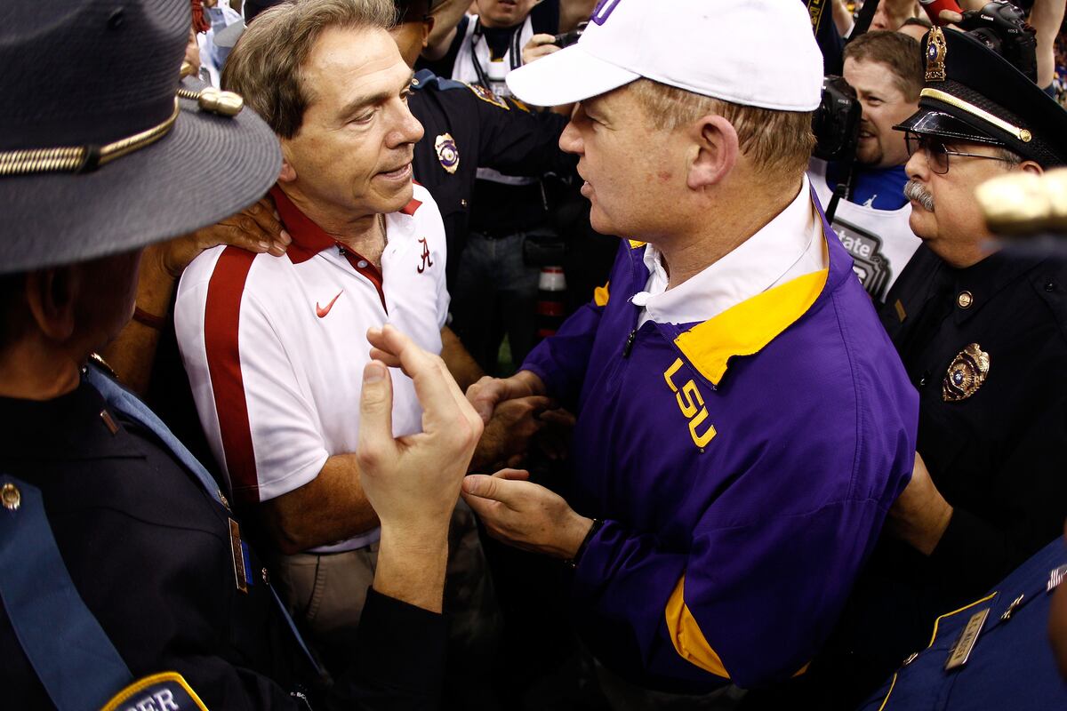 LSU vs. Alabama Rivalry Is Better When Focus Is off Les Miles and Nick ...