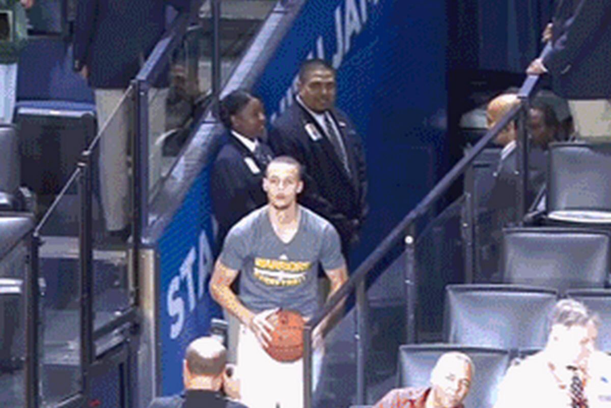 Stephen Curry Casually Knocks Down Shot from the Tunnel Before Playing ...