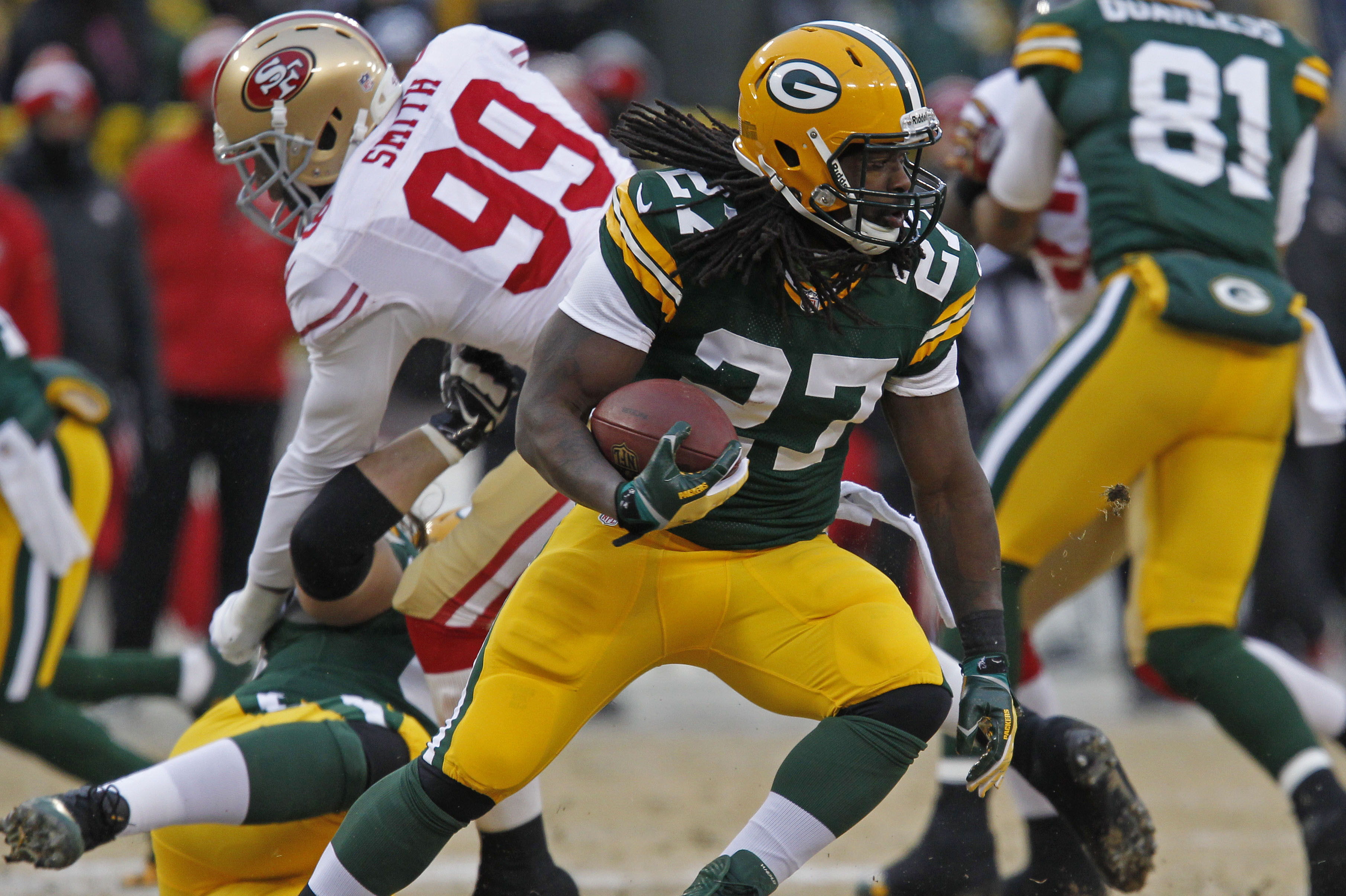 How the Packers' Eddie Lacy Compares to Former All-Pro RB John ...
