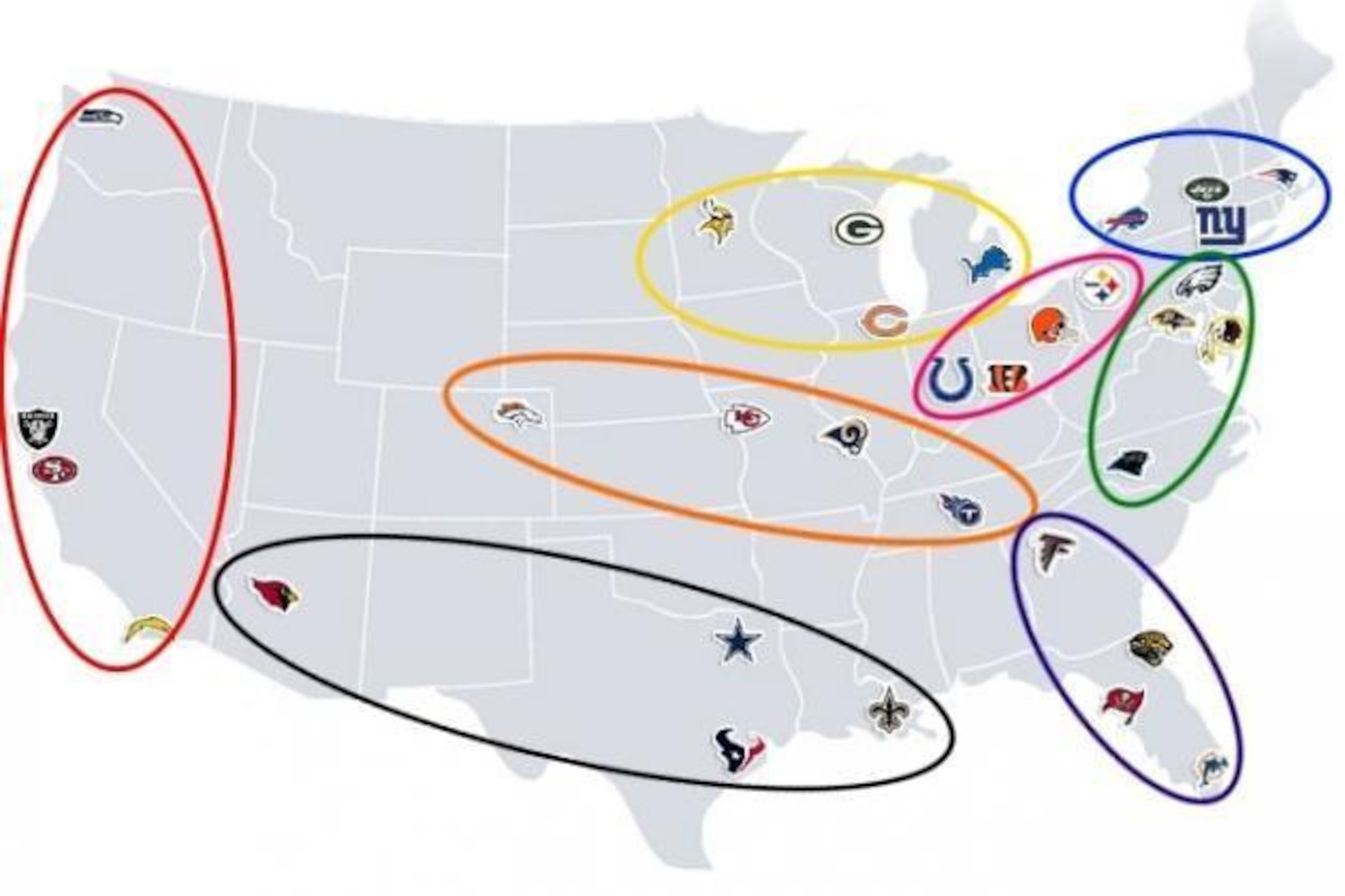 Redditor Creates Geographically-Based NFL Divisions | Bleacher Report