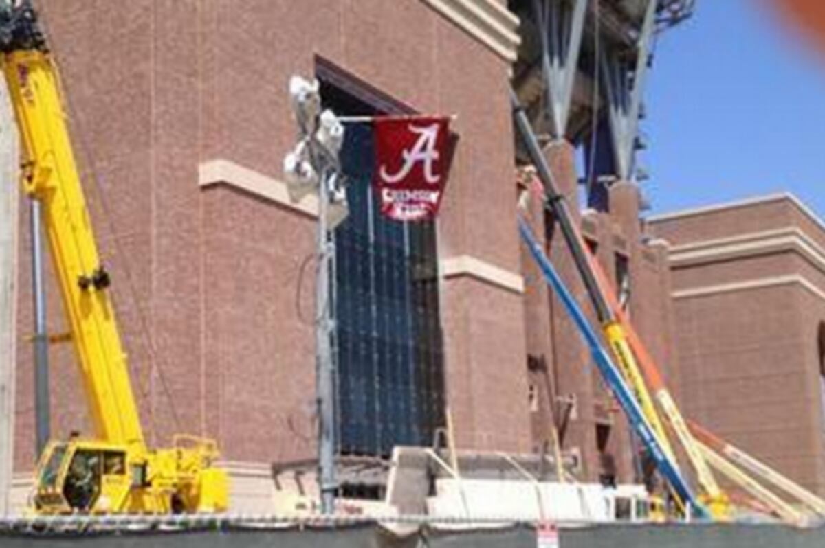 Construction Worker Trolls Texas A&M by Hanging Alabama Flag at Kyle ...