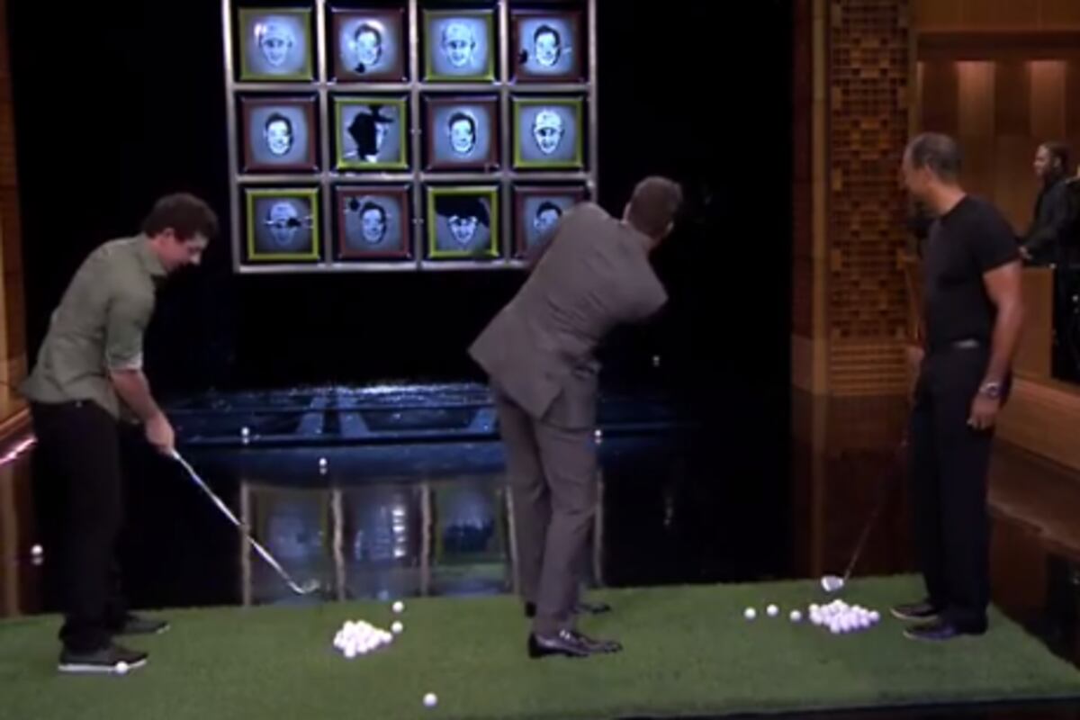 Tiger Woods, Rory McIlroy Join Jimmy Fallon for 'Facebreakers' Chipping ...