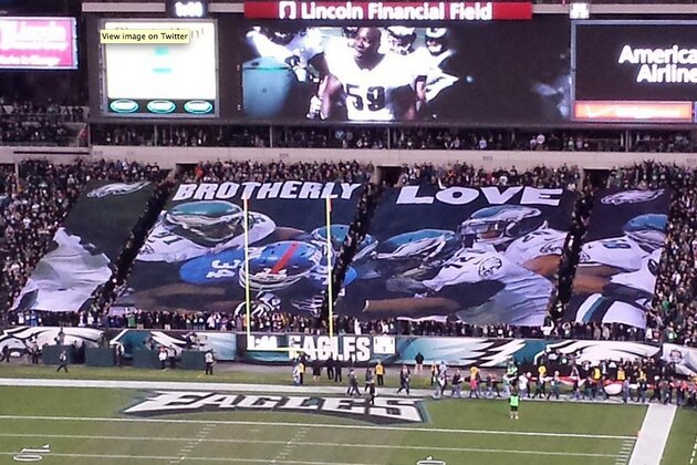 Philadelphia Eagles Botch Tifo Banner Display