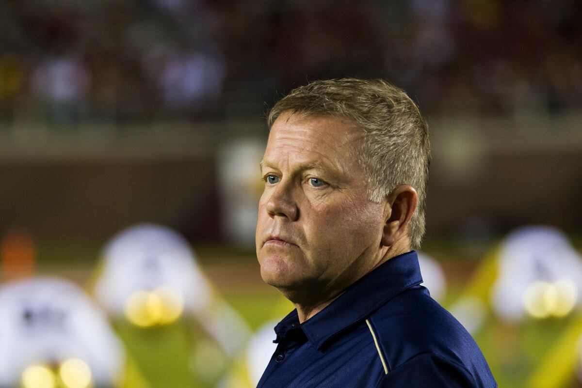 Brian Kelly Comments on Go-Ahead TD Play, Penalty from Notre Dame vs ...