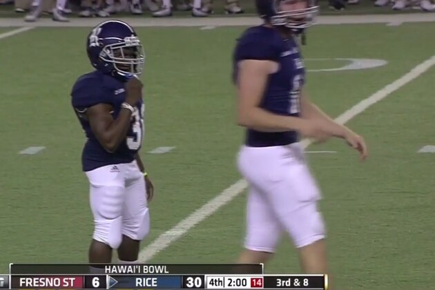 4'9" Rice Running Back Jayson Carter Gets Special Carry in Hawaii Bowl