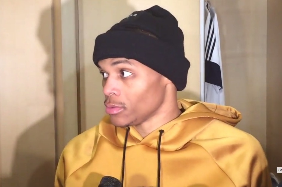 Russell Westbrook Gives Awkward Postgame Interview After Big Win over ... Russell Westbrook Gives Awkward Postgame Interview After Big Win over ...