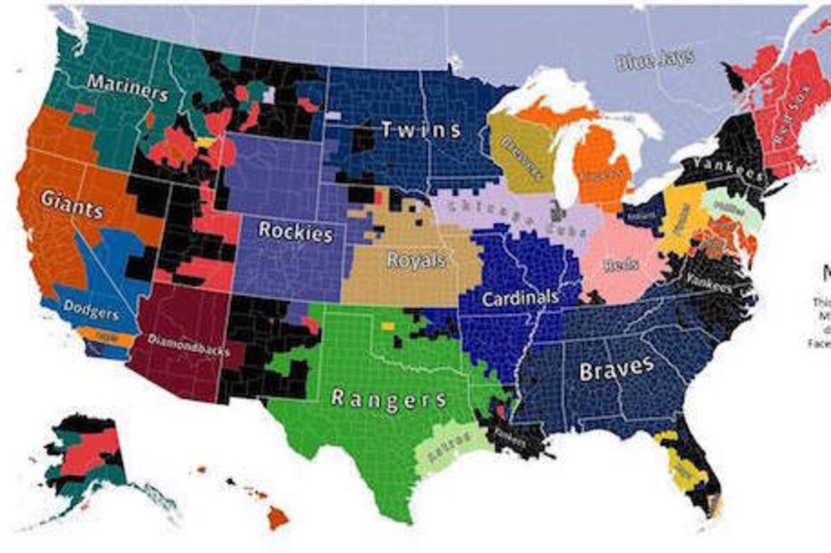 Facebook Creates County-by-County MLB Fandom Map for 2015 Season | News ...