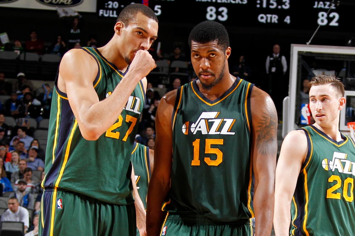 Derrick Favors and Rudy Gobert Emerging as NBA's Best Defensive ...