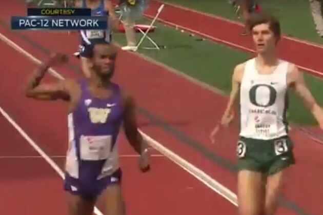 Oregon Runner Celebrates Too Early, Ends Up Losing the Race