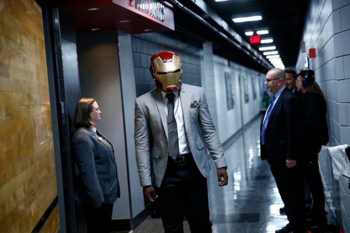 Portland's Wesley Matthews Wore an Iron Man Mask Prior to Game 3 vs ...