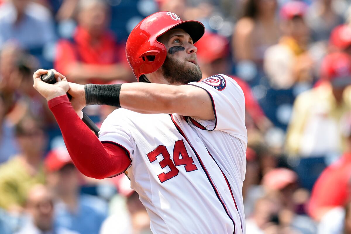 Bryce Harper Hits 3 Home Runs in 3 at-Bats vs. Marlins | News, Scores ...
