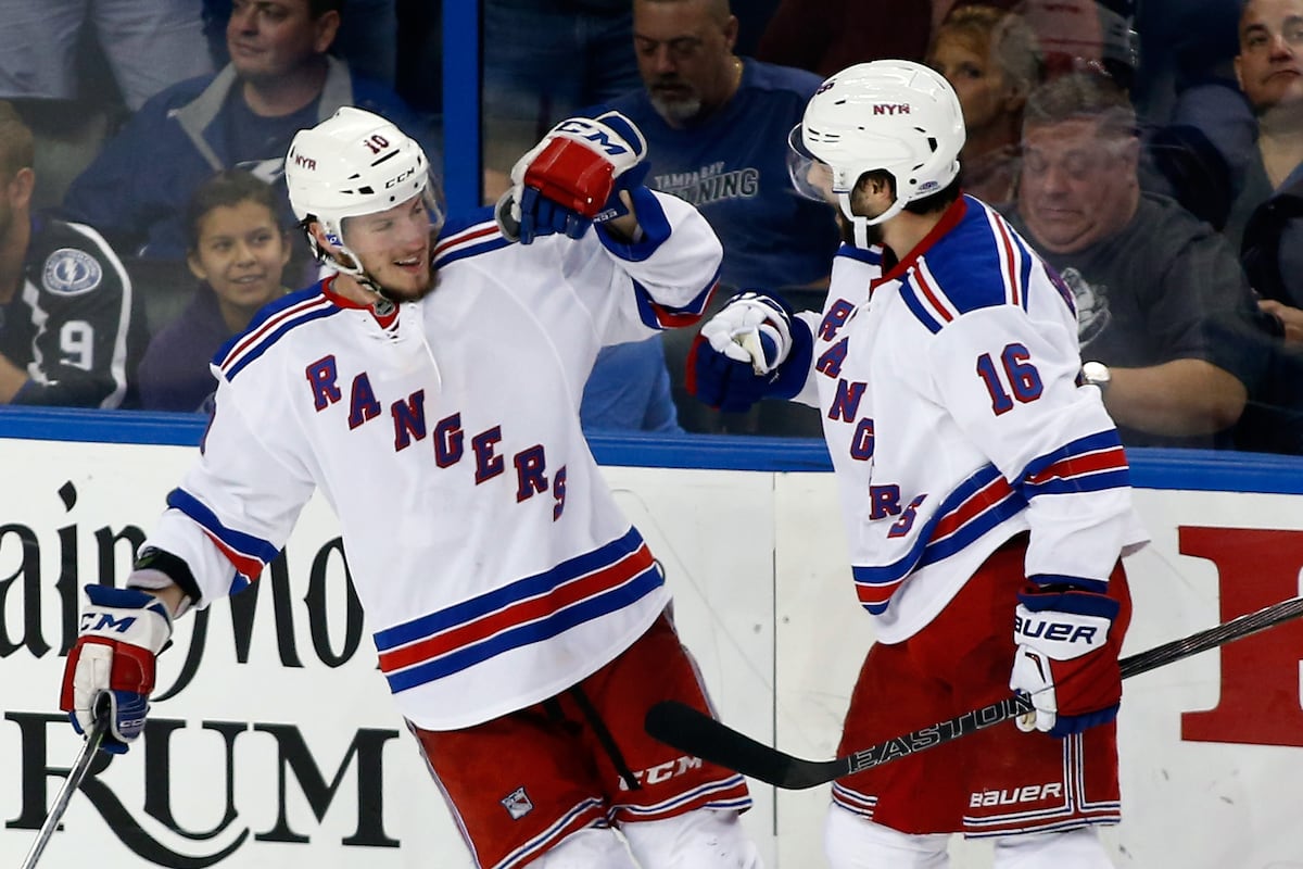 3 Rangers Score 4 Points in Playoff Game, Setting Franchise Record ...