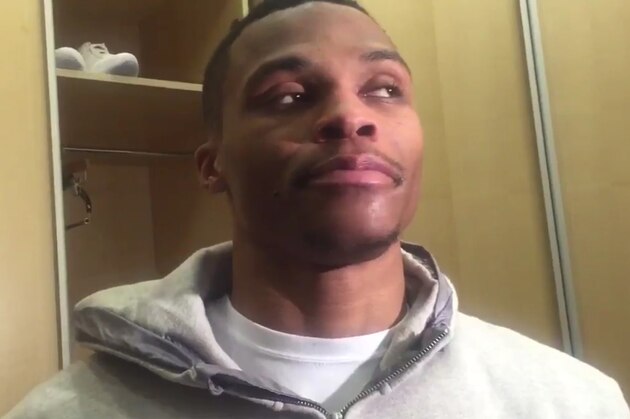 Russell Westbrook Says Marcus Smart Can't Match Up with Him: 'I Do This'