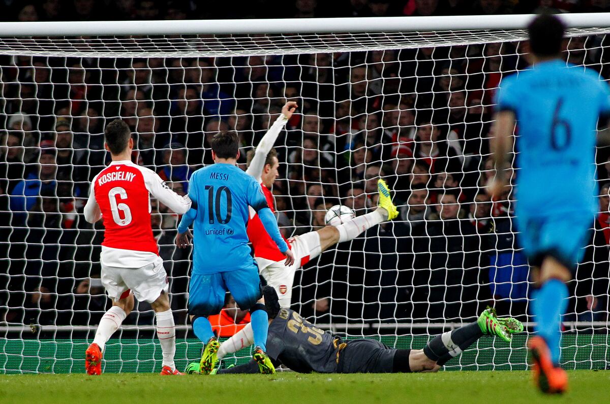 Lionel Messi Strikes Against Arsenal Bring Barcelona's European Dream ...