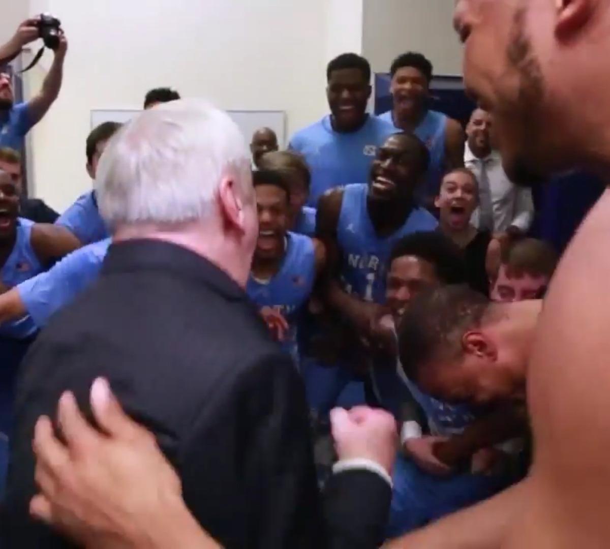 UNC Hyped During Postgame Celebration After Winning ACC Regular-Season ...