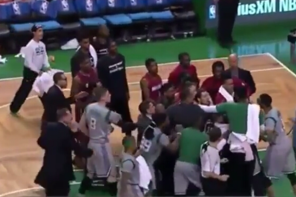 Miami Heat and Boston Celtics Benches Clear in 3rd-Quarter Scuffle ...