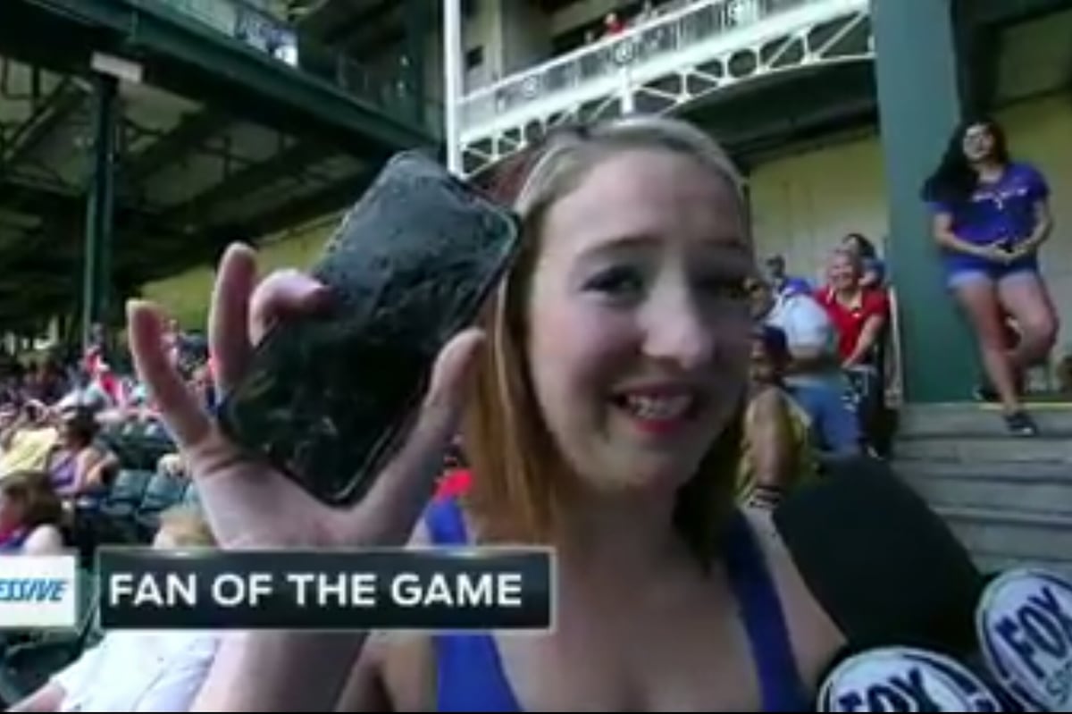 Prince Fielder Shatters Texas Rangers Fans Phone With Home Run News Scores Highlights