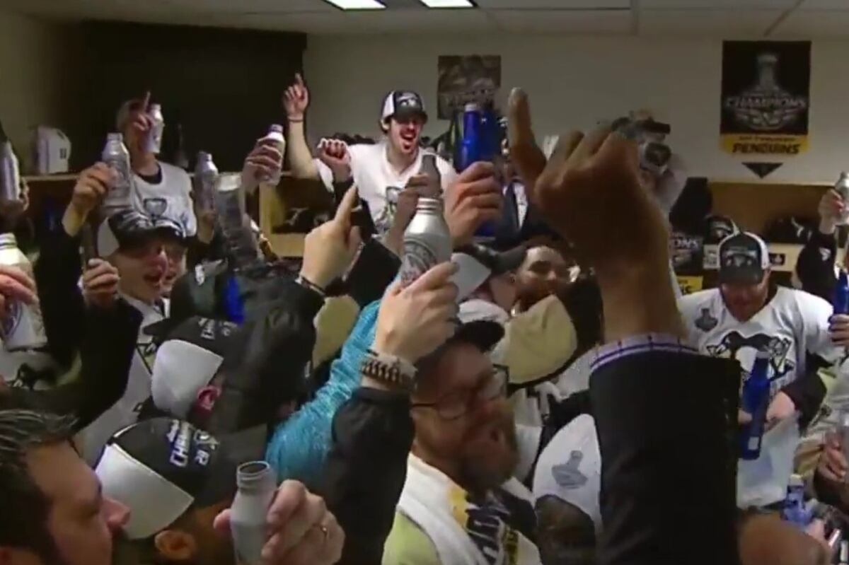 Penguins Sing 'We Are the Champions' in Locker Room After Winning ...