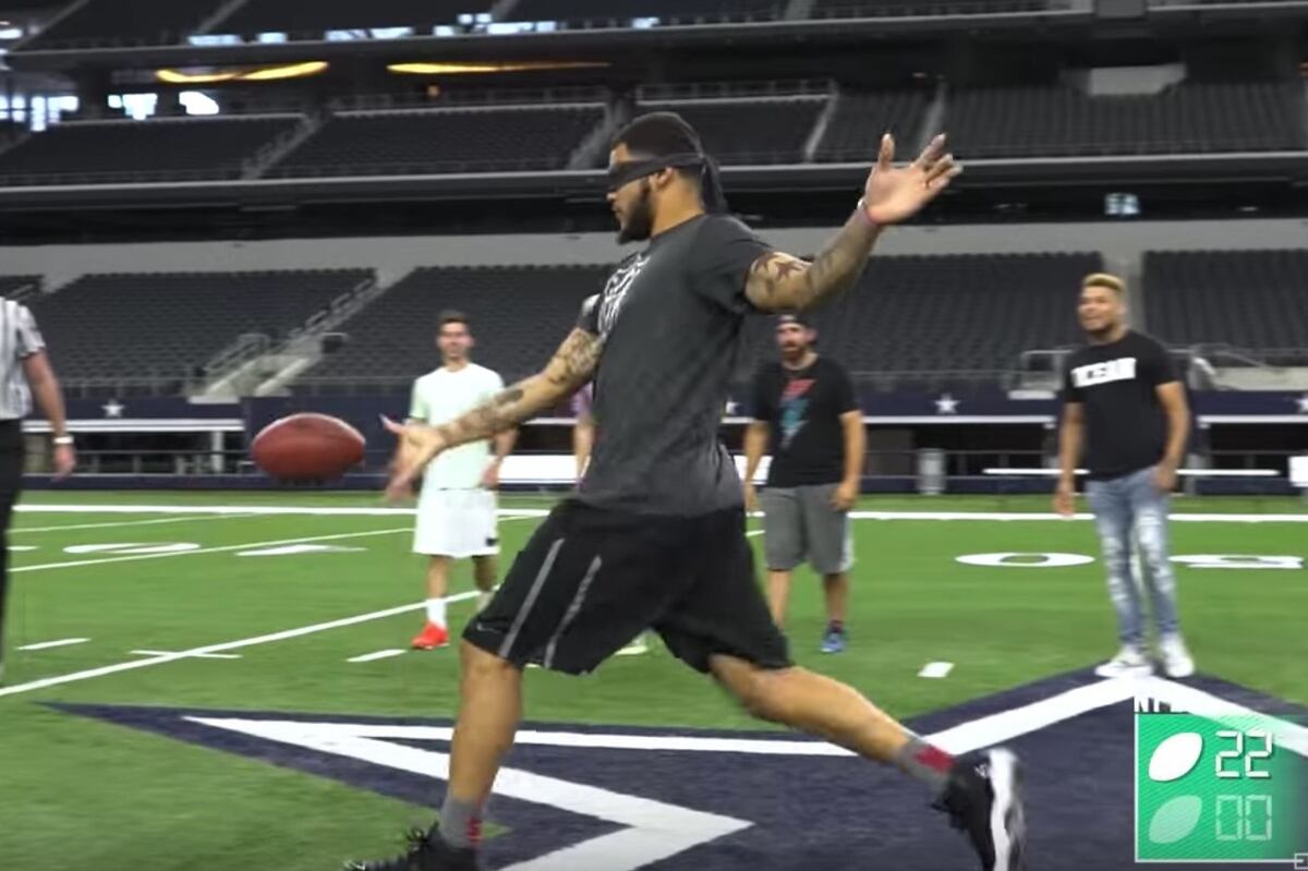 Ezekiel Elliott, Mike Evans, Tyrann Mathieu Play in Dude Perfect Skills ...