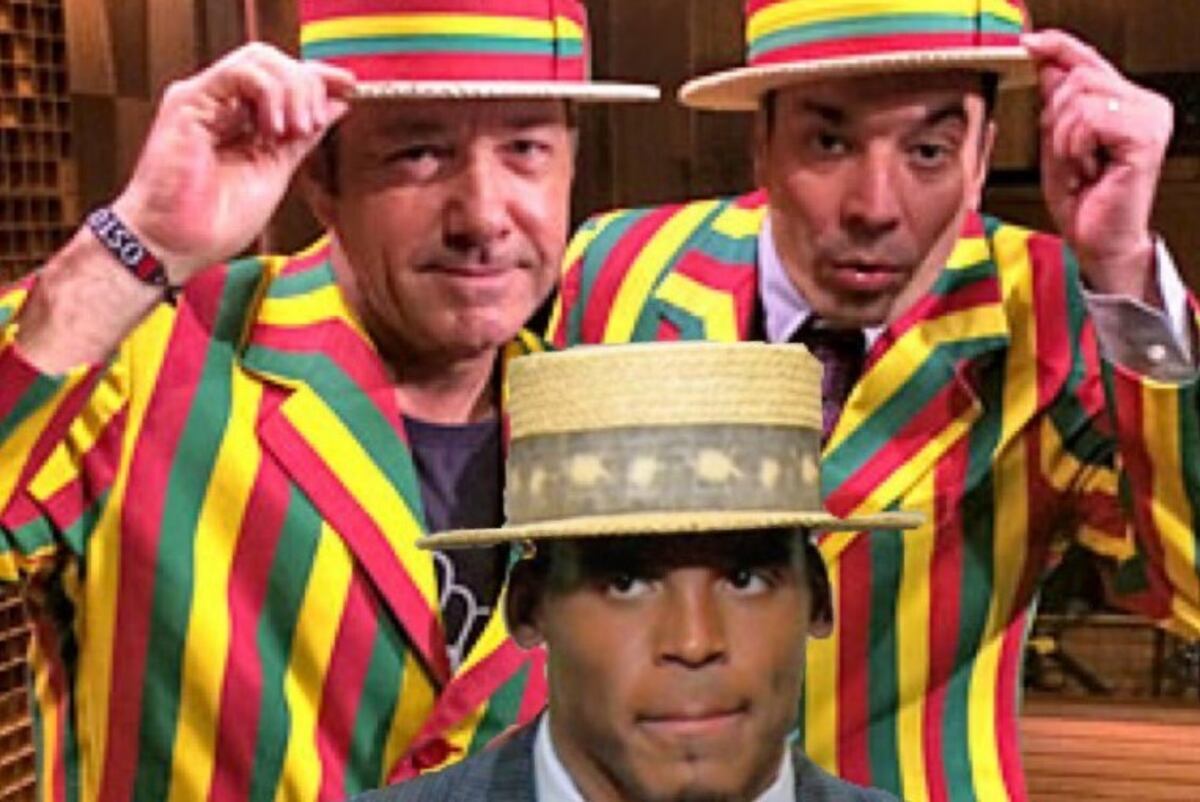 Cam Newton Rocks Barbershop Quartet Hat After Win vs. 49ers, Internet ...