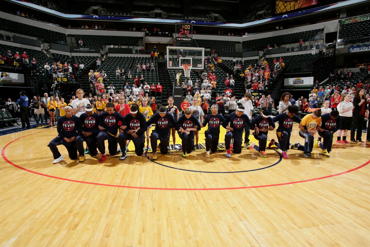 Indiana Fever Kneel During National Anthem Before Game vs. Phoenix ...