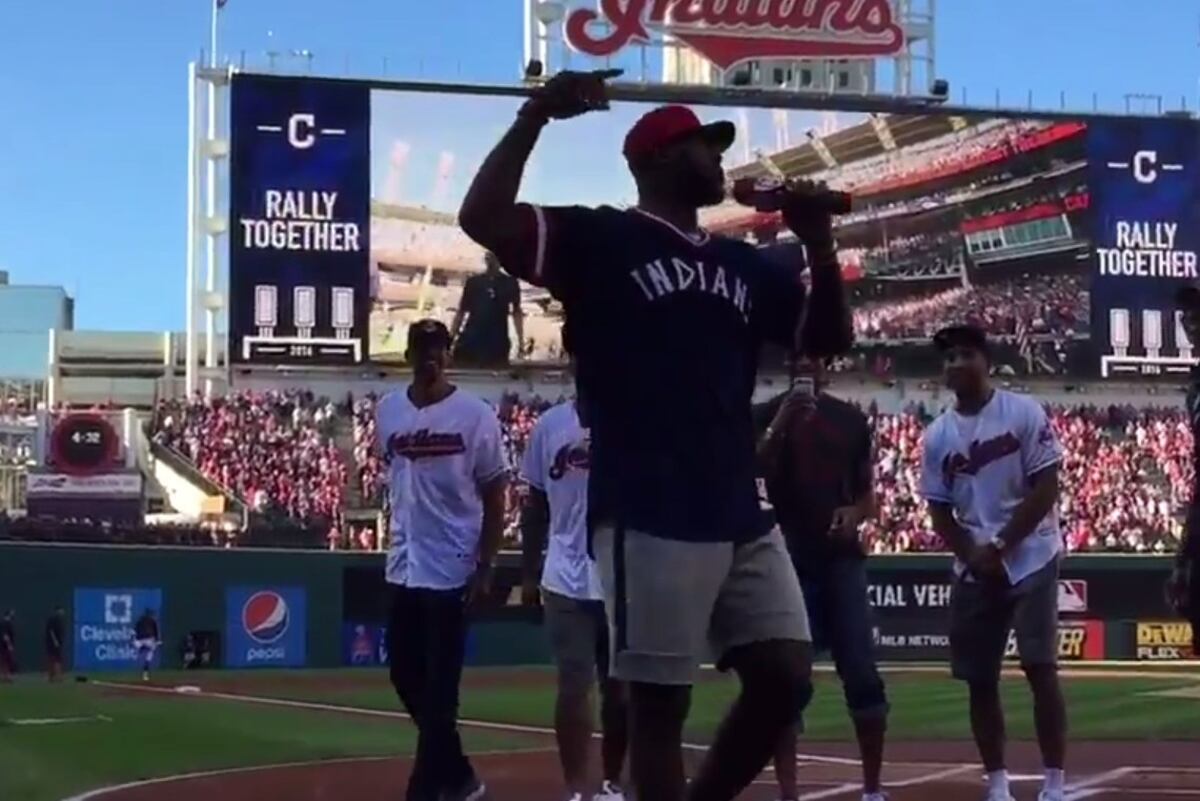 LeBron James Takes Progressive Field Before Indians Game, Pumps Up ...