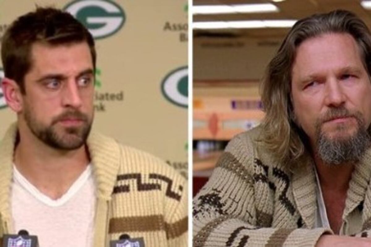 Aaron Rodgers Channels 'The Big Lebowski' with Sweater After Win vs ...