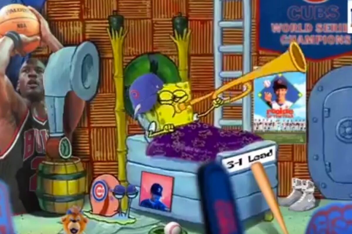 Chicago Cubs Fans Wake Up Like Excited SpongeBob Following World Series ...