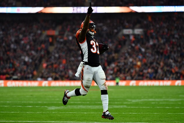 Jeremy Hill's Updated Fantasy Outlook After Giovani Bernard's Injury