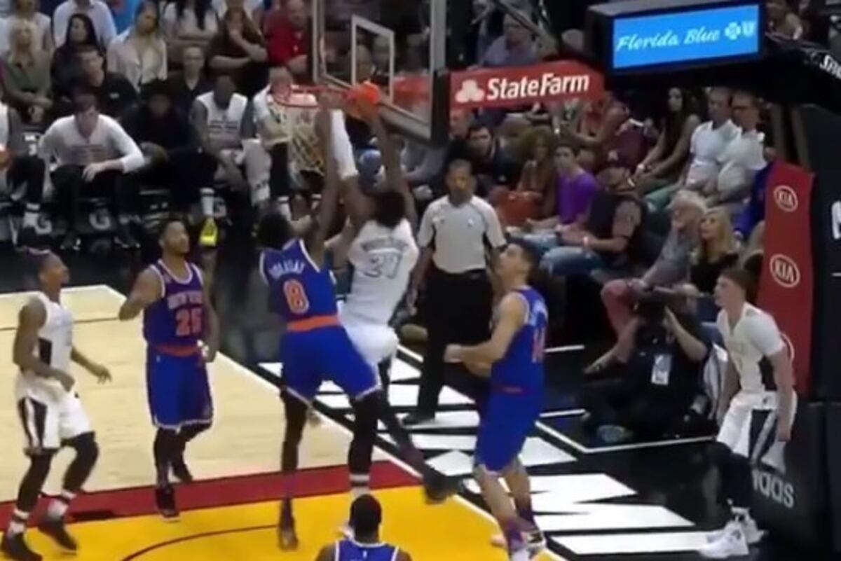 Hassan Whiteside Stares Down Knicks Guard Justin Holiday After Poster ...