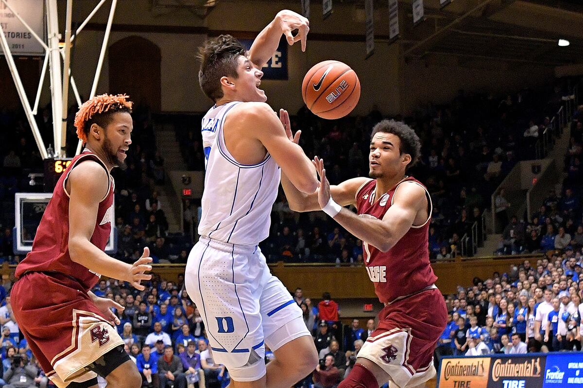 Duke Guard Grayson Allen Comes Close to Tripping Boston College ...