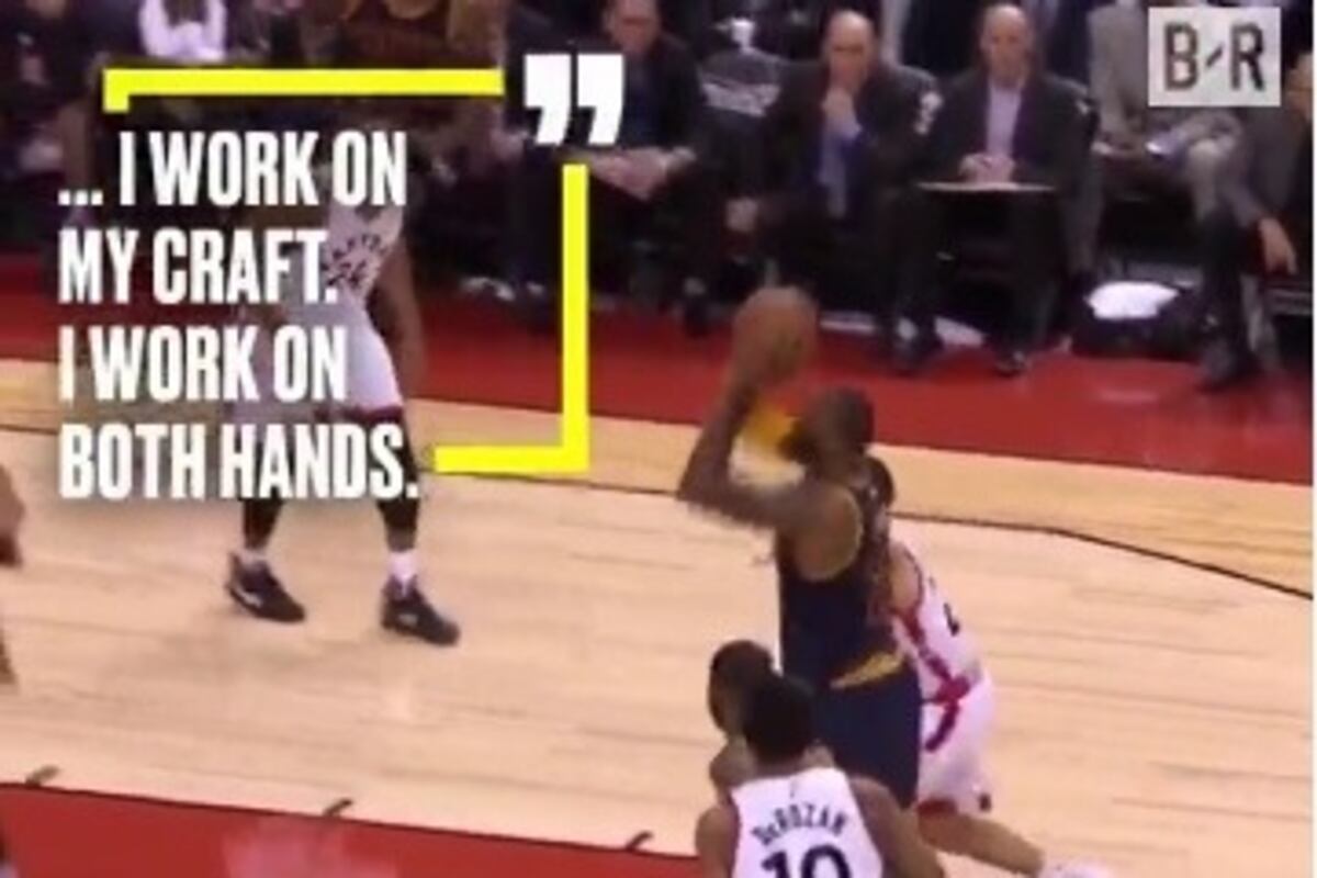LeBron James Drains Left-Handed Jumper from Foul Line vs. Raptors ...
