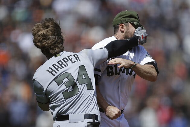 Bryce Harper Ejected After Throwing Helmet, Punches During Bench ...