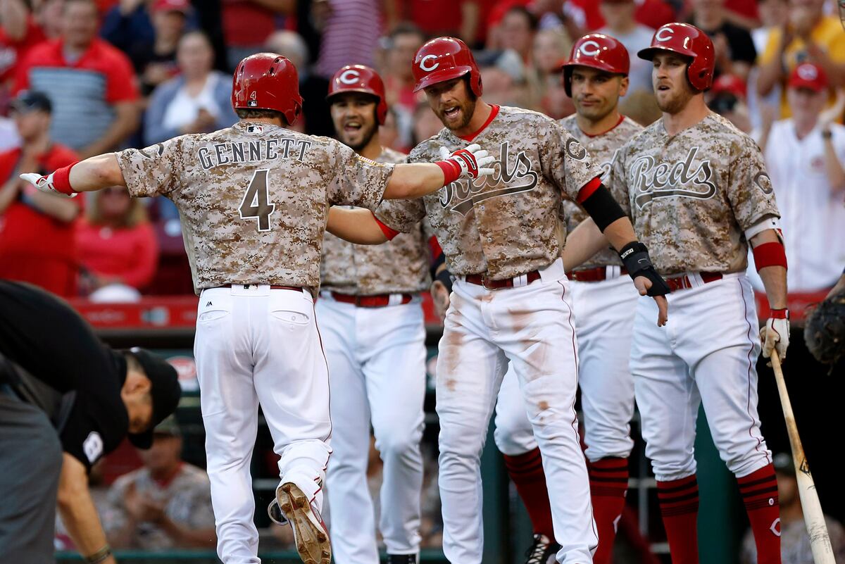 Reds LF Scooter Gennett Belts 4 Home Runs, Including Grand Slam, vs ...