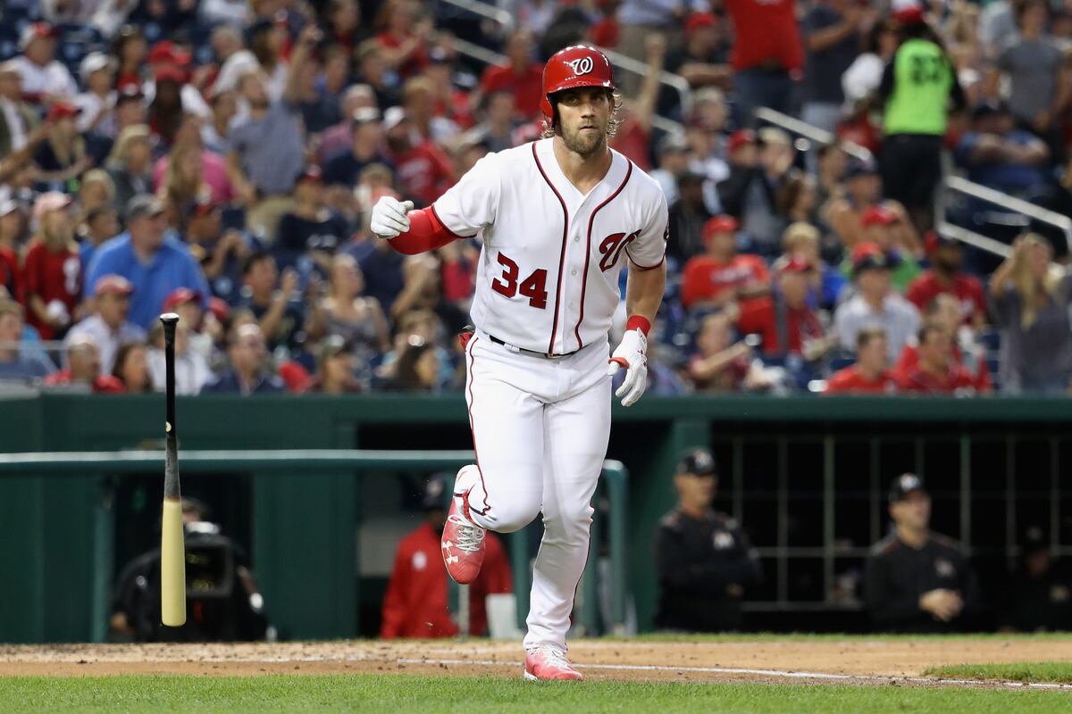 Bryce Harper Exits vs. Reds with Leg Injury from Being Hit by Pitch ...