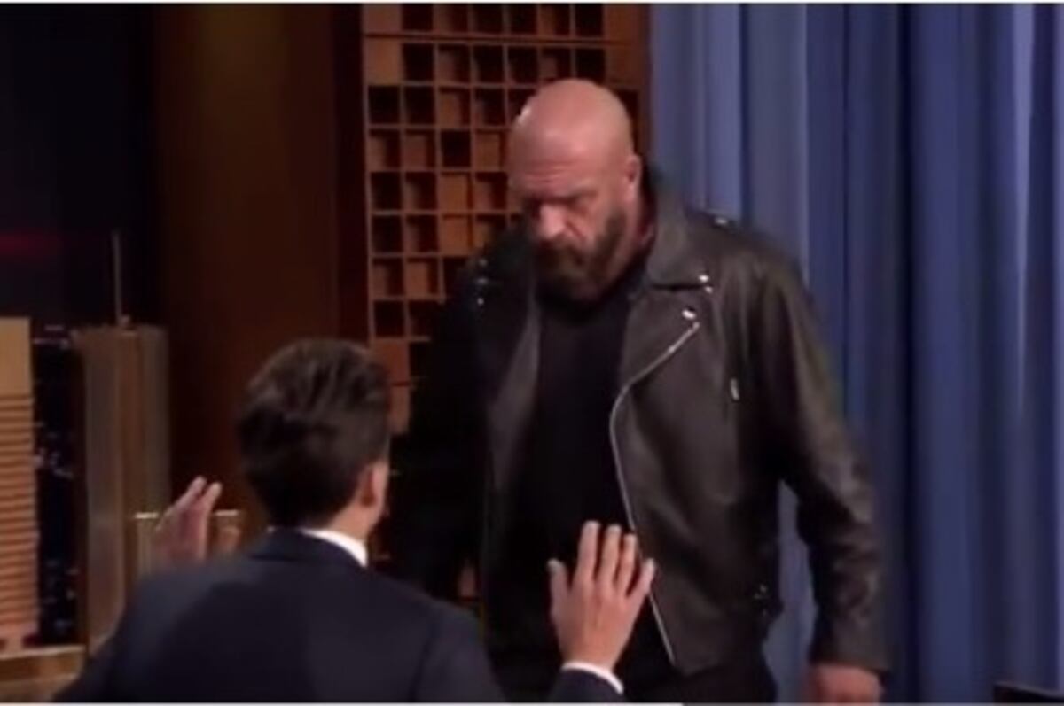 Triple H Bodyslams Jimmy Fallon Through a Table | News, Scores ...