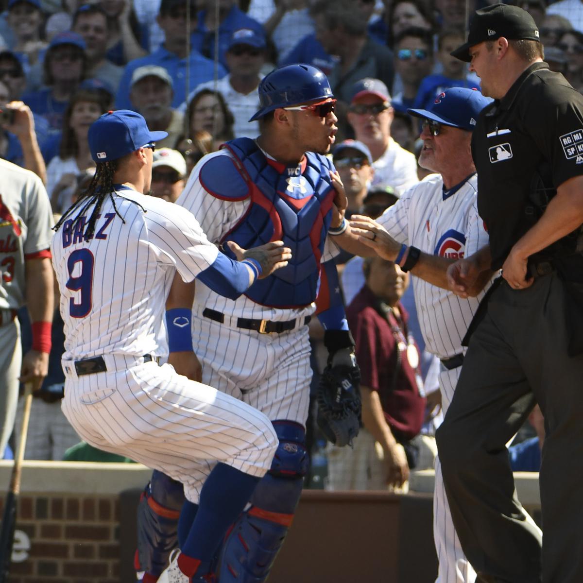 Cubs' Willson Contreras Suspended 1 Game for Umpire Outburst vs ... Cubs' Willson Contreras Suspended 1 Game for Umpire Outburst vs ...